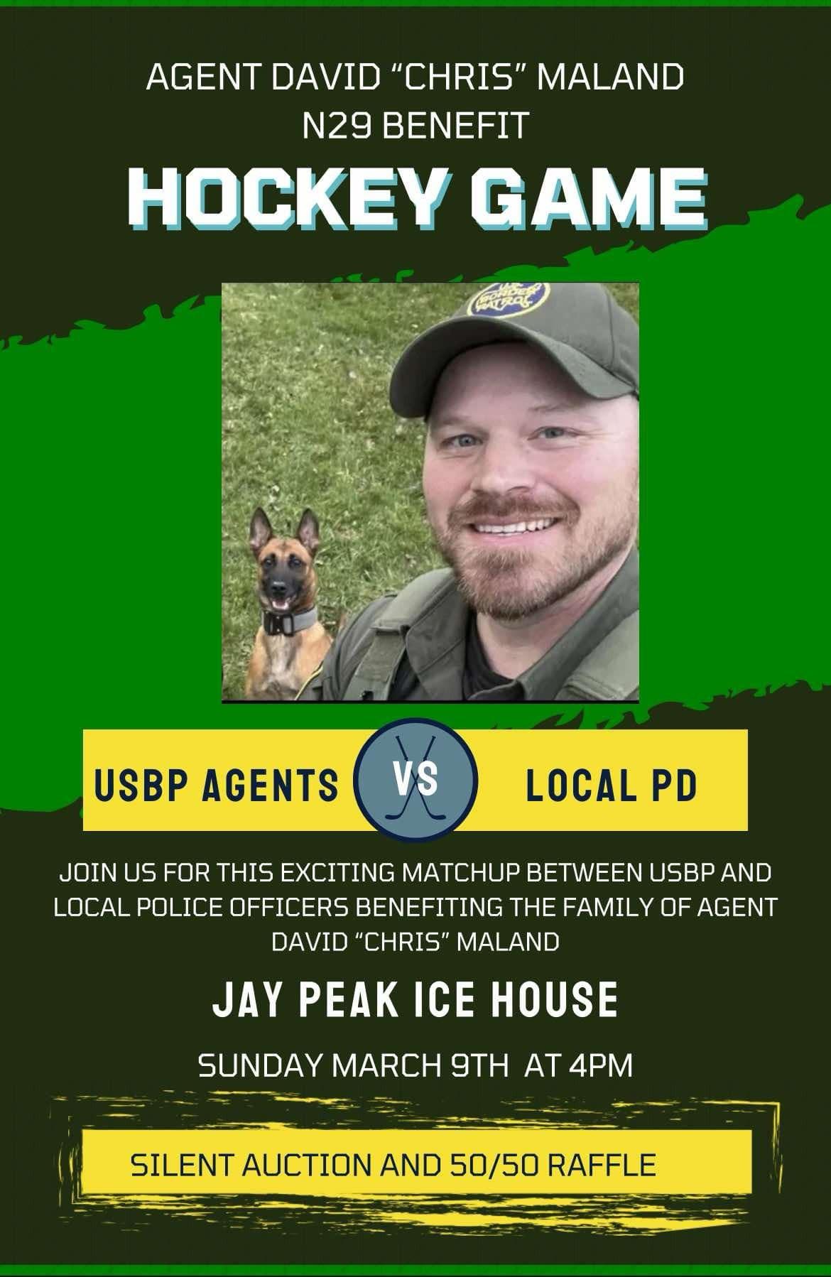 Benefit Hockey Game for USBP Agent David "Chris" Maland | Jay Peak Resort